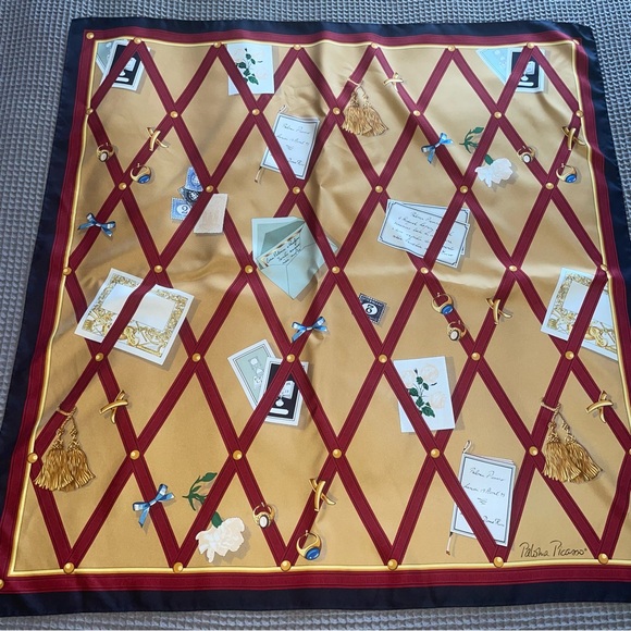 Paloma Picasso | Accessories | Vintage Paloma Picasso Silk Scarf | Poshmark